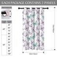 Butterfly and Purple Teal Pattern Blackout Curtains,Triple Weaved ...