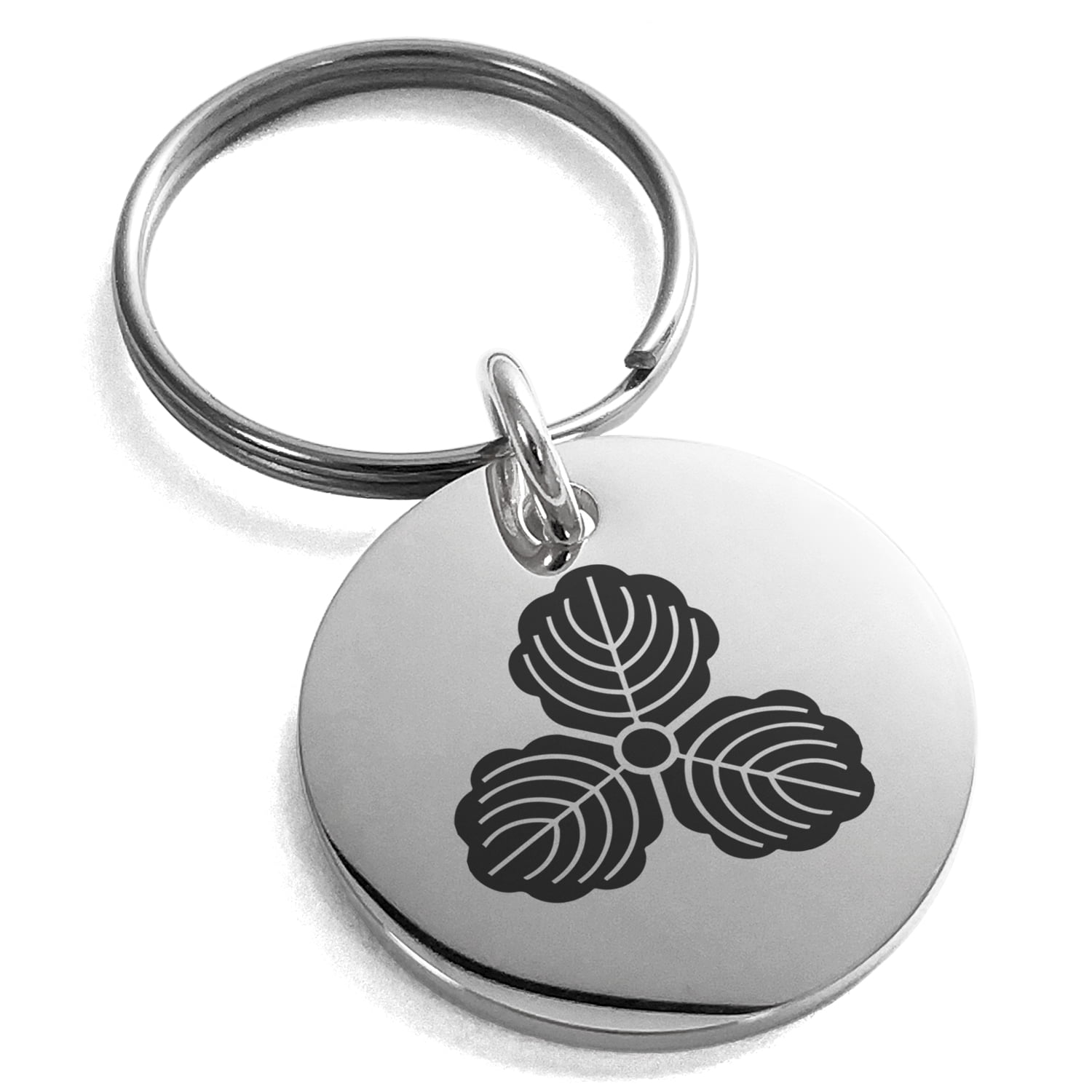 Stainless Steel Kasai Samurai Crest Engraved Small Medallion Circle ...