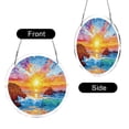 Serene Coastal Sunset Mosaic Acrylic Puzzle Suncatcher, 83 Pieces ...