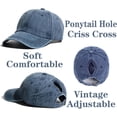 2-Pack Criss Cross Ponytail Baseball Cap for Women, Distressed Trucker ...