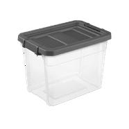 Storex Large Office Storage & Filing Crate, Legal Size, Plastic with ...