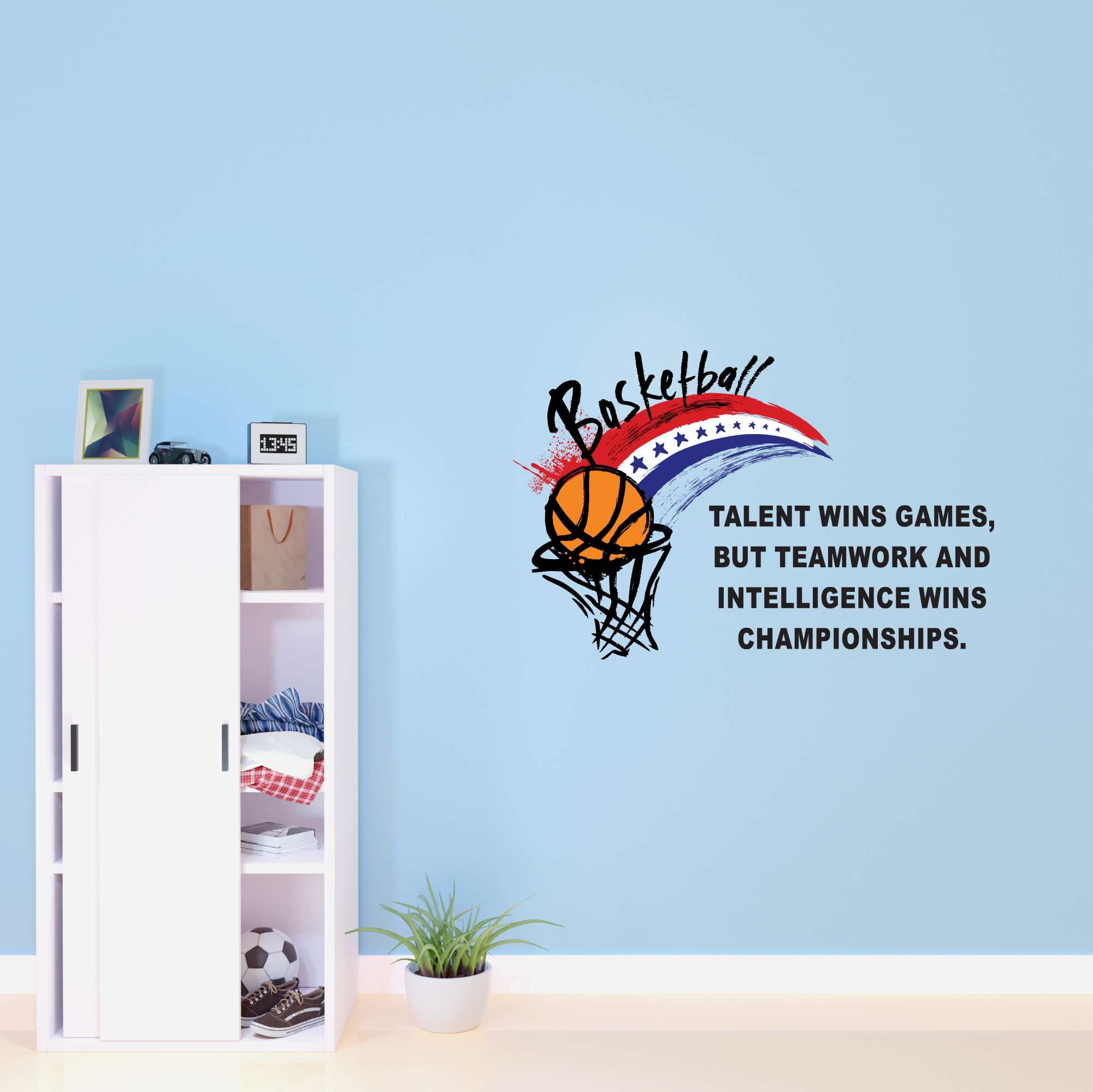 Boys Talent wins Games Motivational Sports Wall Decal Decoration ...