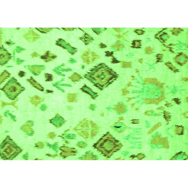 Ahgly Company Indoor Rectangle Abstract Green Modern Area Rugs, 8' x 10 ...