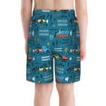 Rocae Construction Trucks for Teen Beach Trunks Boys Swim Trunks with ...