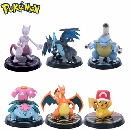 6 Buah/Set Tokoh Pokemon Pikachu Venusaur Meptwo Blastoise Mega ...
