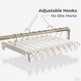 20 Pack Pants Hangers with Adjustable Hooks, 12 Inch Plastic Skirt ...