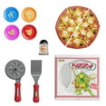 Kids Pizza Toy Set, Pretend Kitchen Play Food, Slice & Serve Toy Pizza ...