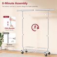 Clothes Rack Heavy Duty Load 350 LBS, 73.8' Extendable & Adjustable ...
