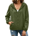 Afuyipoi Women's Waterproof Hooded Rain Jacket Breathable Windproof ...