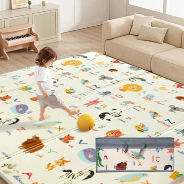 "CHILDLIKE BEHAVIOR Beige Foam Floor Playmat for Toddlers & Kids - 61 ...
