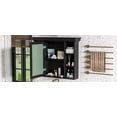 TheEshow Modern Medicine Cabinet Wall Mounted Mirror Door Black 35'' x ...
