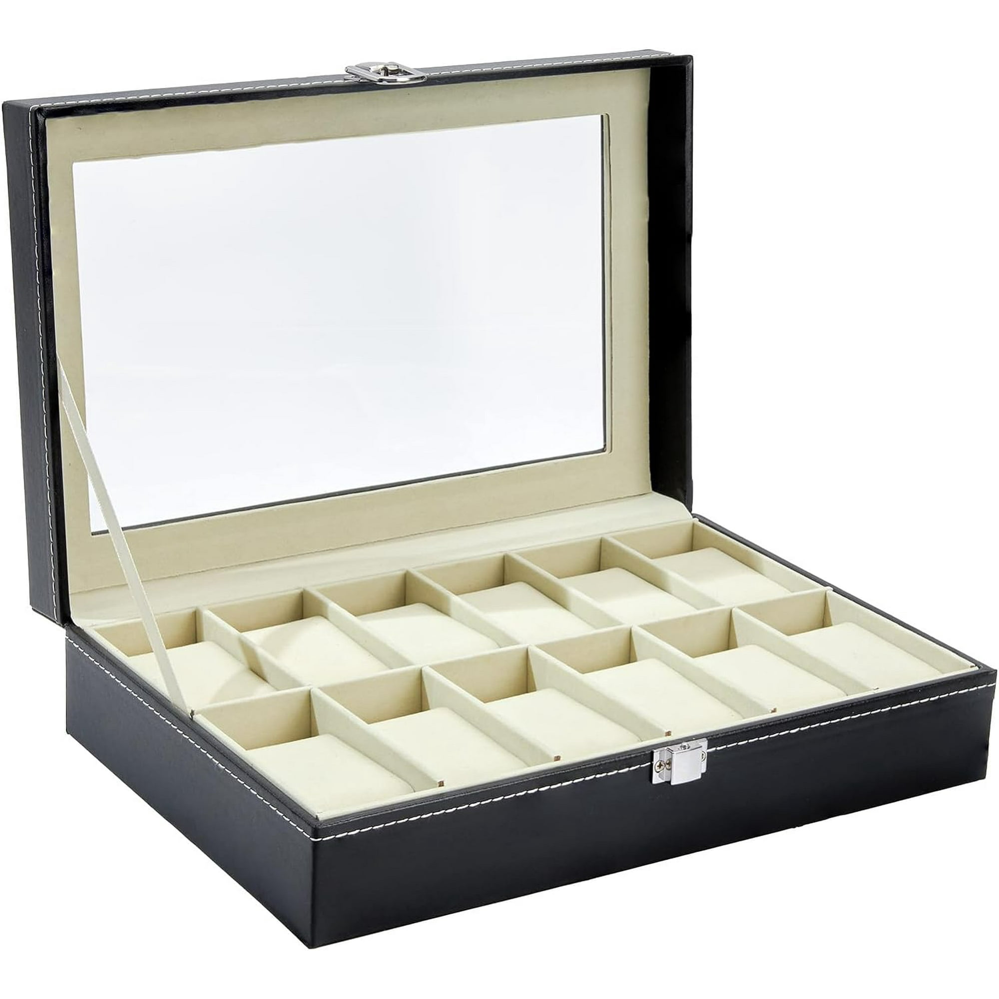 Click here for Salafire Watch Box Organizer For Men -12 Slot Leat... prices