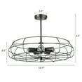 2x Industrial 5-Light Fan Style Semi-Flush Mount Ceiling Light w/ Metal ...