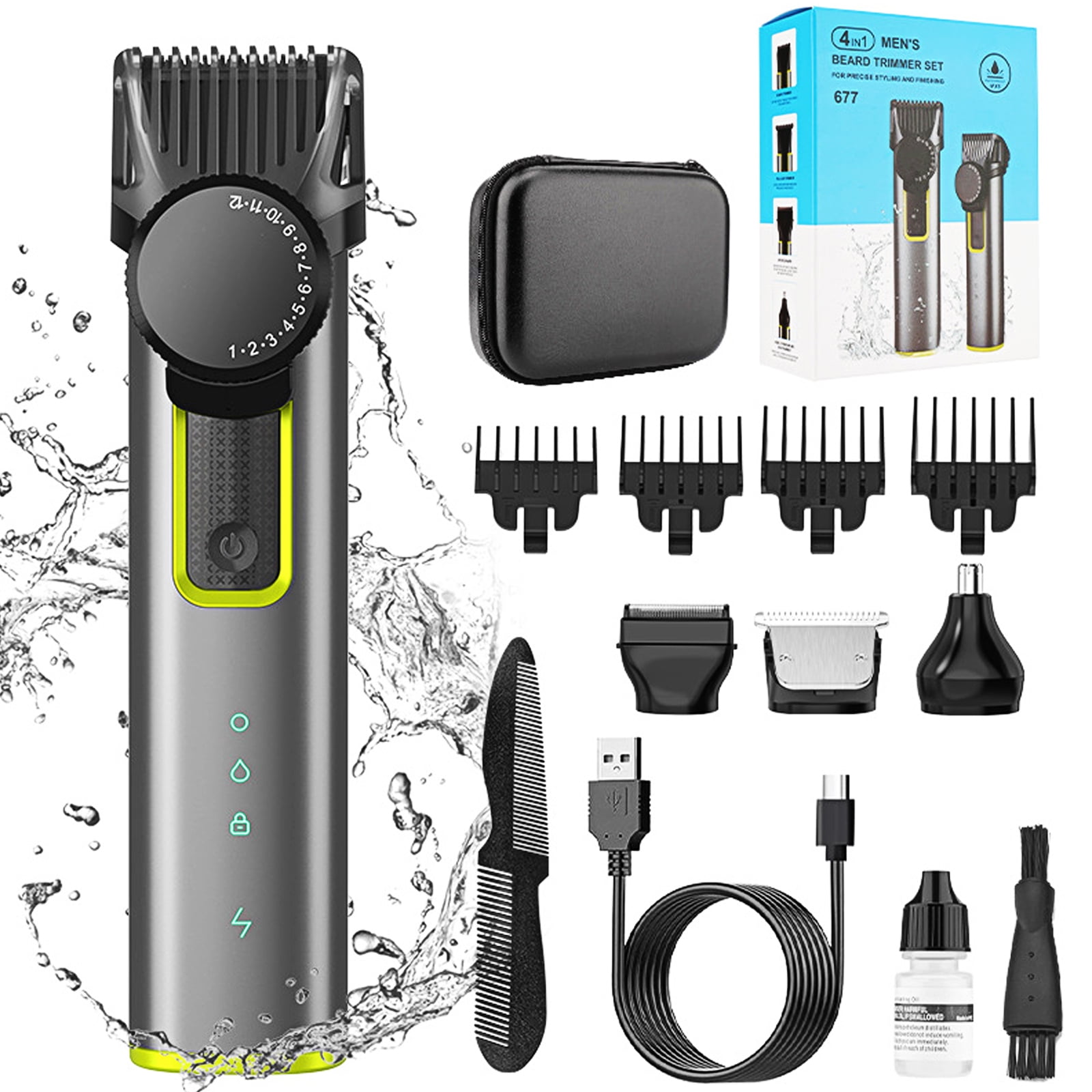 Click here for Yeacher 4-In-1 Mens Grooming Kit: Usb Rechargeable... prices