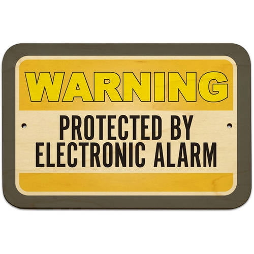 Warning Protected By Electronic Alarm Sign - Walmart.com