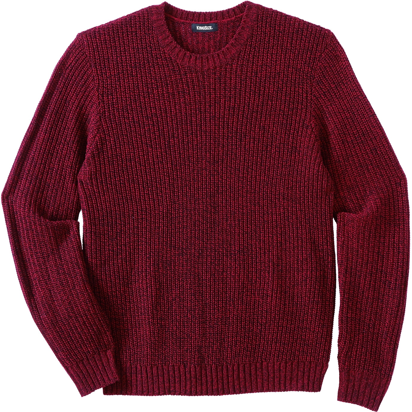 Kingsize Men's Big & Tall Shaker Knit Crewneck Sweater - Walmart.com