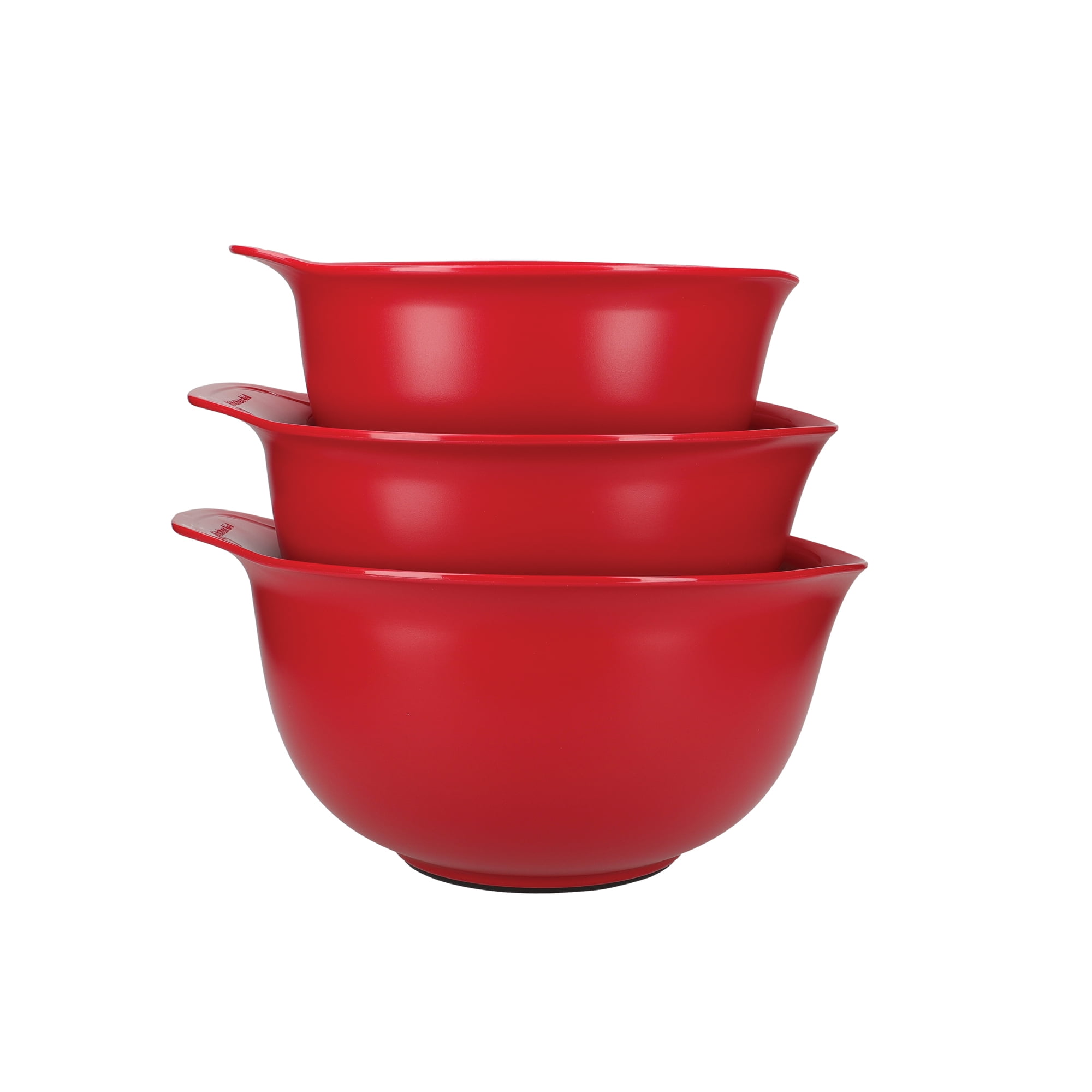 Set de 3 Bowls de Plástico para Mezclar, Diferentes Tamaños con Basa ...