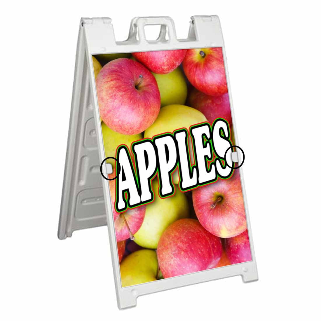 Apples (24" X 36") Deluxe A-Frame Signicade, Includes 2 Removable ...