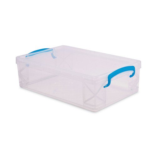 Advantus Super Stacker Large Pencil Box, Plastic, 9 x 5.5 x 2.62, Clear ...