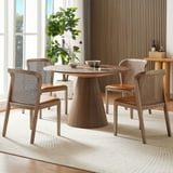 WILLIAMSPACE 47.24" Minimalist Round Dining Table, Modern Wood Kitchen Table for 4-6, Mid ...