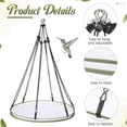 2pc Metal Hanging Bird Feeder Tray Set for Backyard Garden Porch with ...