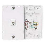 Ivory 4-Wire Surface Mount Phone Jack Telephone C0245-I - Walmart.com