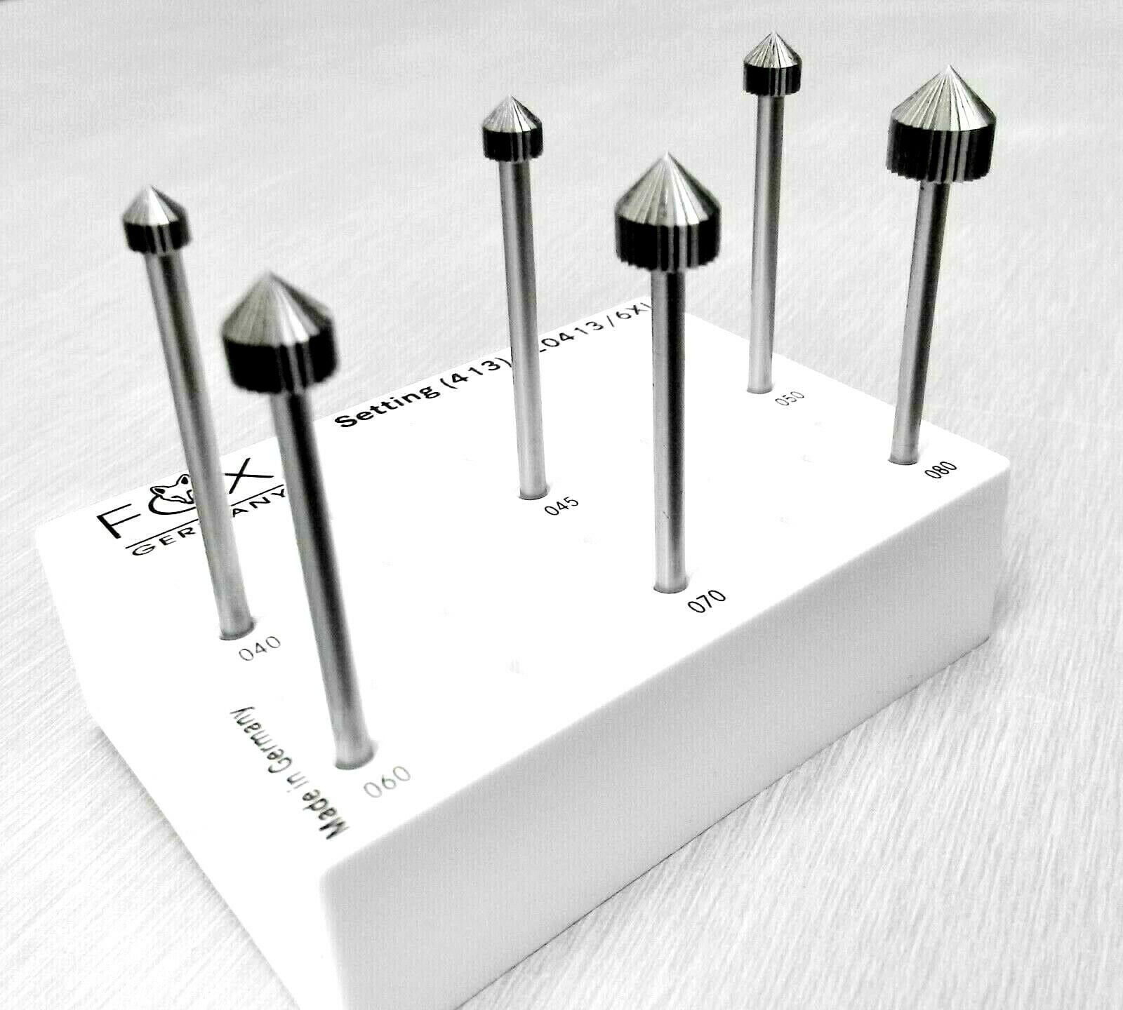 Fig 413 Jewelry Setting Burs Jewelers Stone Setting Bur 040-080 Large 6 ...