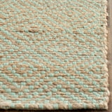 SAFAVIEH Natural Fiber Braxton Braided Jute Area Rug, Natural/Green, 8 ...