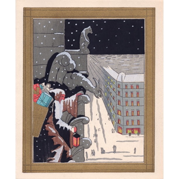 Pochoir Technique - Stylish Art Deco Greetings Card Print By ®The David ...