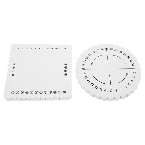 TKSE - 2 Pieces Braiding Disk Round Square Kumihimo Beading Cord Disc ...