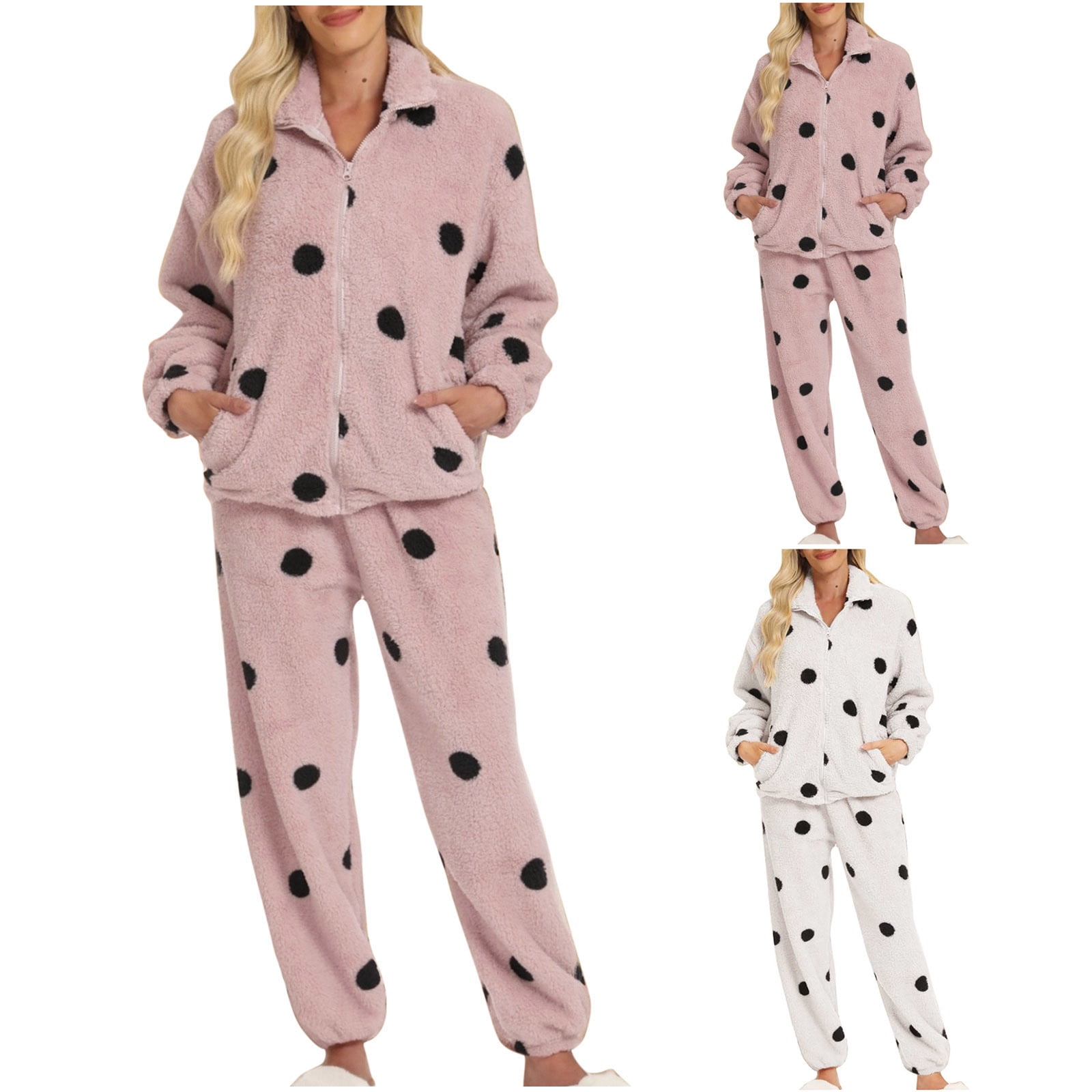 Click here for Yoiavaioy Women Fuzzy Fleece Pajamas Sets 2 Piece... prices
