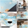 3.94'x5.25' Area Rug for Bedroom, Blue Sky Non Slip Soft Small Carpet ...