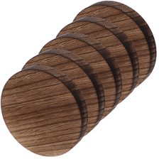 120 Pcs Round Wood Chips Natural Wood Slices DIY Round Tiny Cutout Log ...