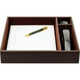 Walmart Chocolate Brown Top-Grain Leather Conference Room Organizer ...