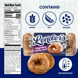 Lender's Original Cinnamon Raisin Bagels, 6 count, Pre-sliced Bagels ...