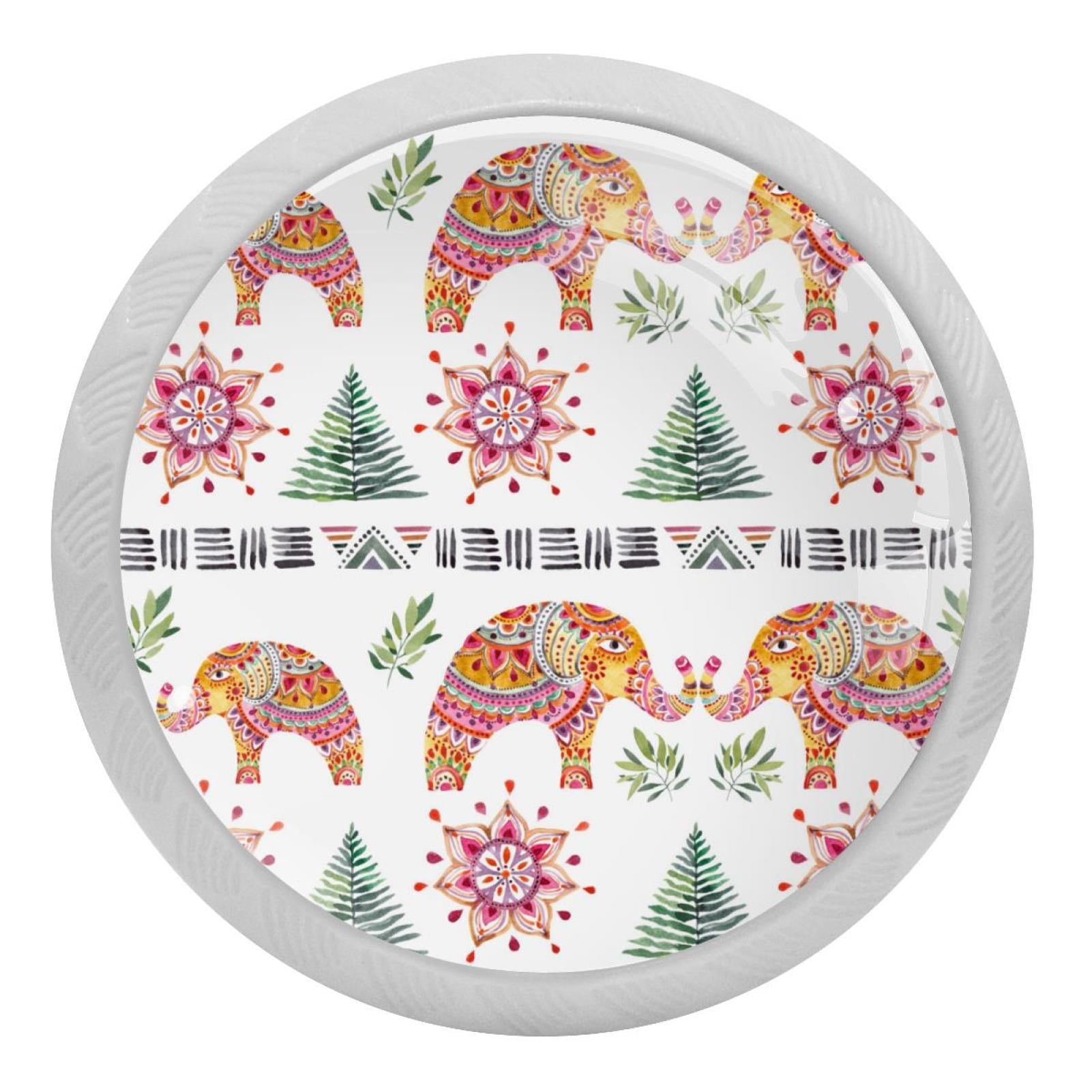 4PCS Round Elephant Cabinet Fluorescence Knob Glowing in the Dark ...