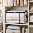 4 Pack Large Clear Thick Plastic Storage Box with Hinged Lid, Heavy ...