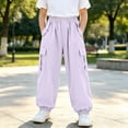 Back to School Outfits Girls Cargo Pants Kids Straight Leg Hiking ...