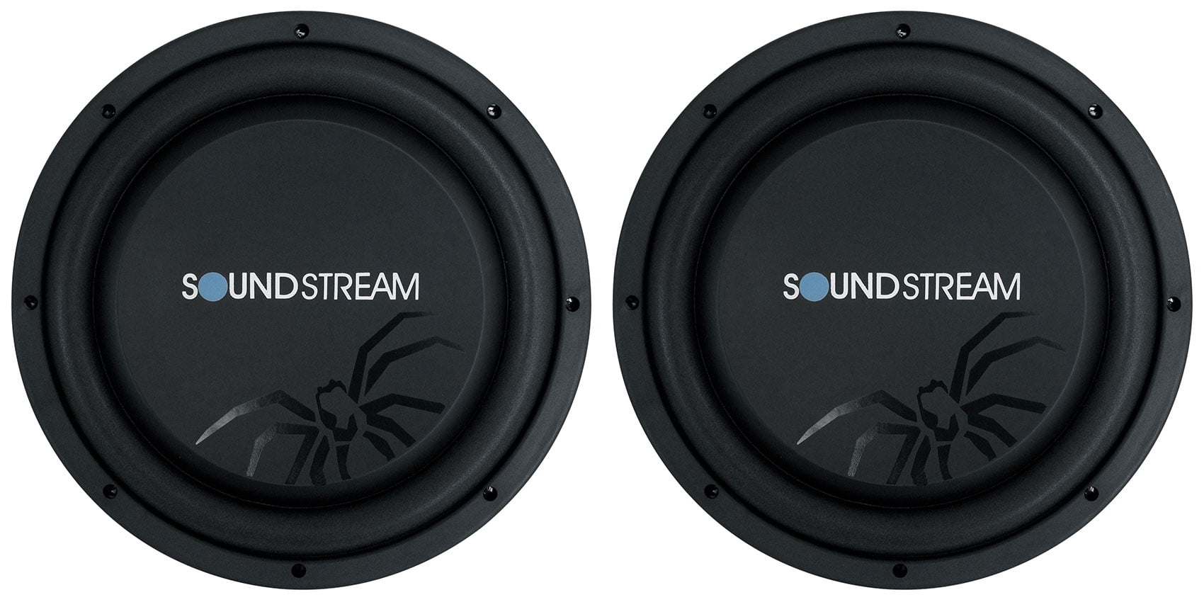 2) Soundstream PSW.124 12" 600w Slim Shallow Car Audio Subwoofers SVC 4 ...