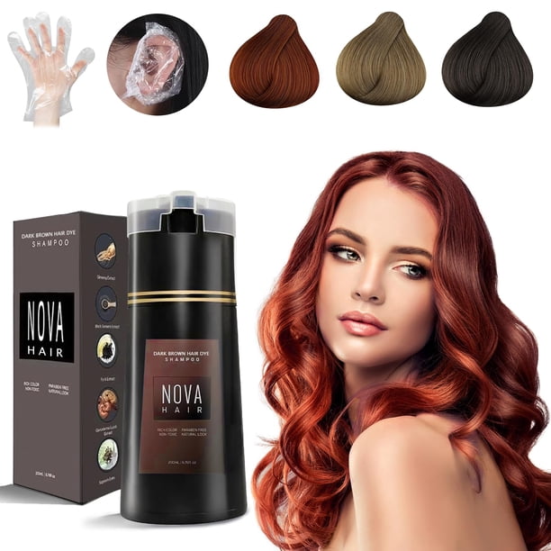 Champú colorante para el cabello Nova Hair 3 en 1, 200 ml, para hombres ...
