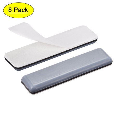 CHOK 70mm x 19mm Rectangle PTFE Furniture Sliders Adhesive Self Stick ...