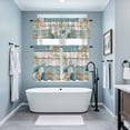 Coastal Sea Starfish Shell Coral Curtain Tier and Valance Set 3 Piece ...