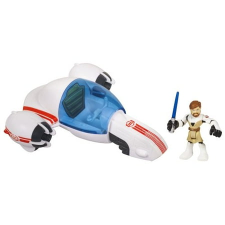 Star Wars Jedi Force Playskool Heroes Freeco Bike with Obi-Wan Kenobi ...