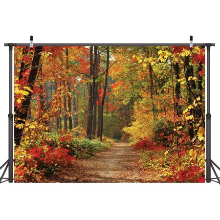 LYWYGG 7x5FT Autumn Scenery Deciduous Backdrop Scenery Backdrop Vinyl ...