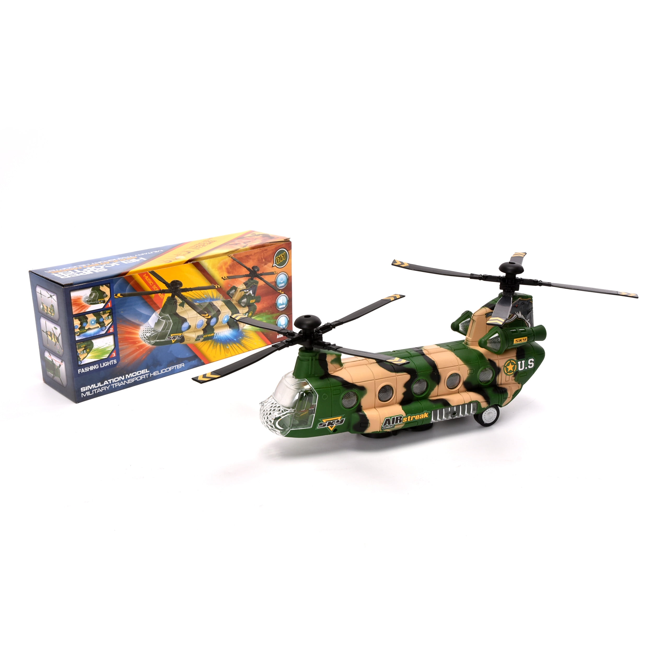 Wonderplay Electric universal helicopter with music and 3-color ...