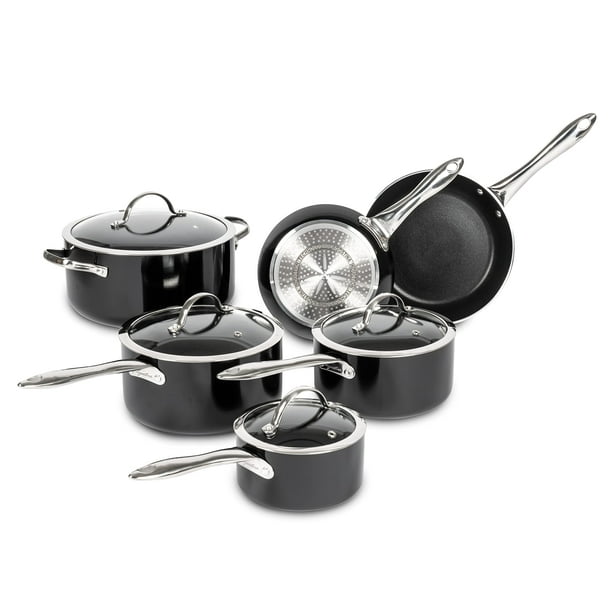 Lagostina Classic Provence 10 Piece, Cookware Set, Non Stick, Pots and ...