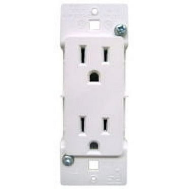 RV Designer S811 Dual AC Self-Contained Outlet With Cover-Plate - White ...