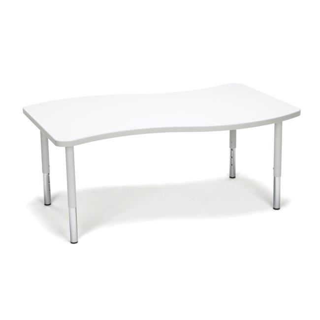 OFM WAVE-L-SL-WHT Adapt Series Large Wave Student Table - 18-26 in ...