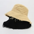 EZBuy Frayed Unisex Sun Hats, Fashion Beach Bucket Hat for Men Women ...