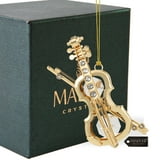 24K Gold Plated Crystal Studded Violin and Bow Ornament by Matashi ...